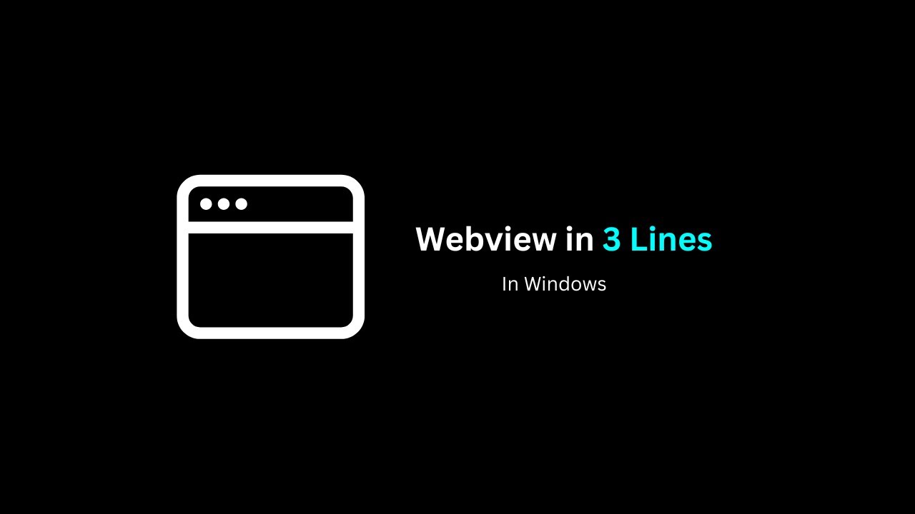 Python Webview A Simple Gui For Your Scripts Youtube