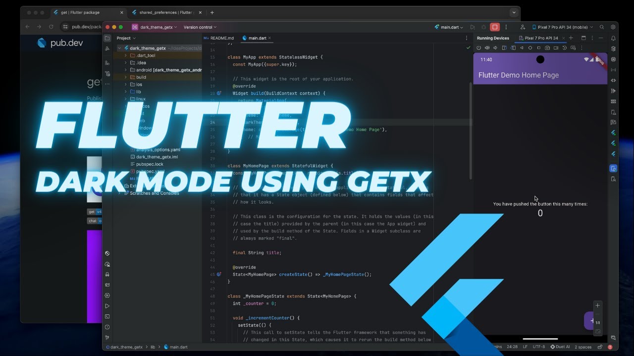 Flutter Dark Mode How To Implement It Using Getx Package Flutter