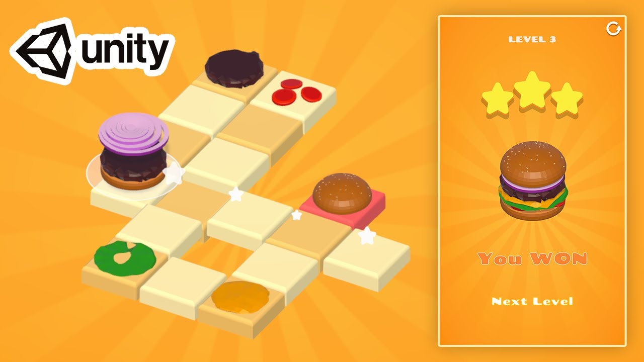 Burger Stack Unity 3d Template Swipe Puzzle Youtube