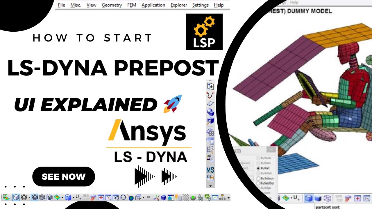 Ls Dyna Prepost Beginner Tutorial User Interface Mouse Controls