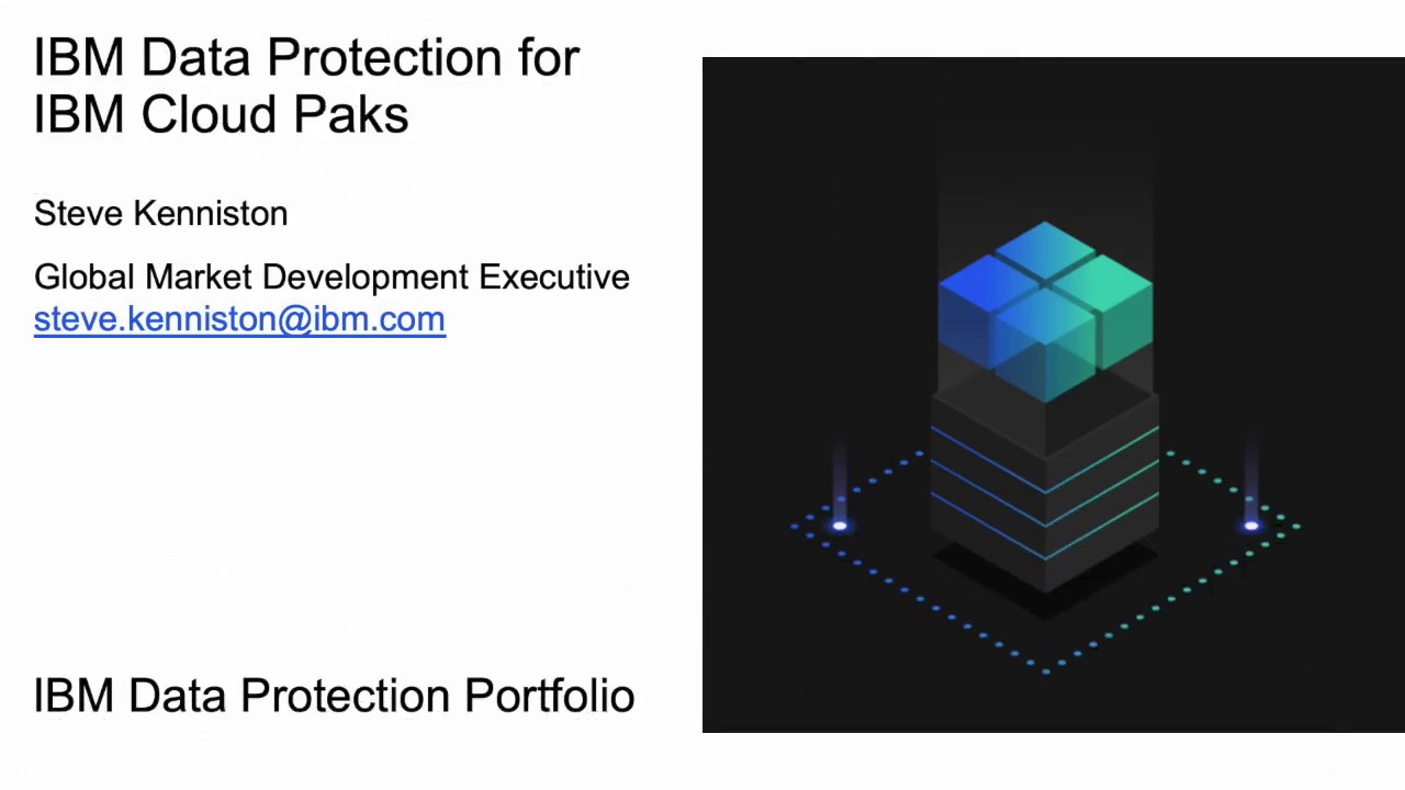 Ibm Data Protection For Ibm Cloud Paks Presentation Youtube