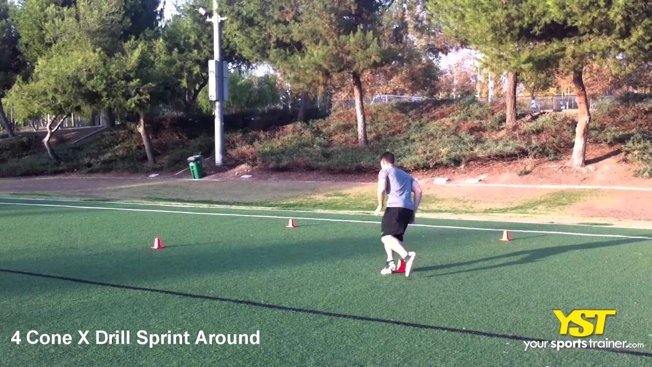 4 Cone X Drill Sprint Around Youtube