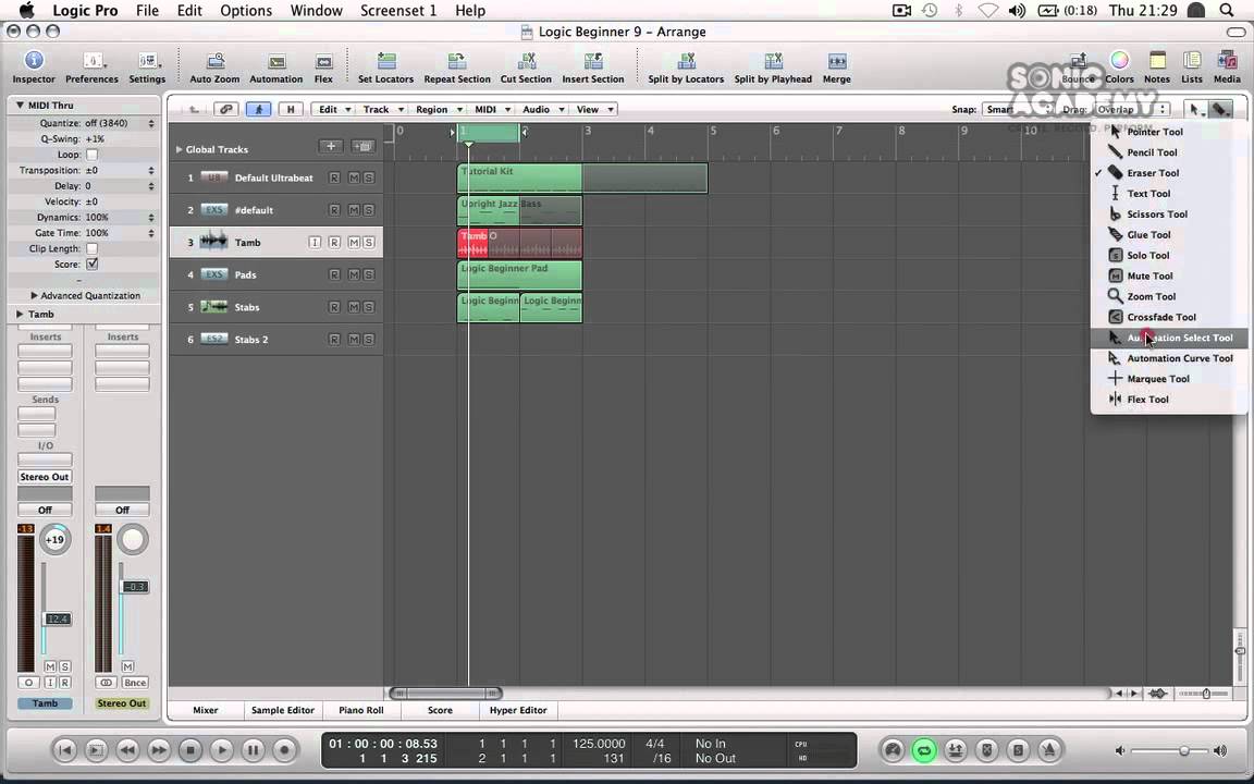 Logic Pro 9 Tutorial Produce Dance Music With Logic Pro 9 User