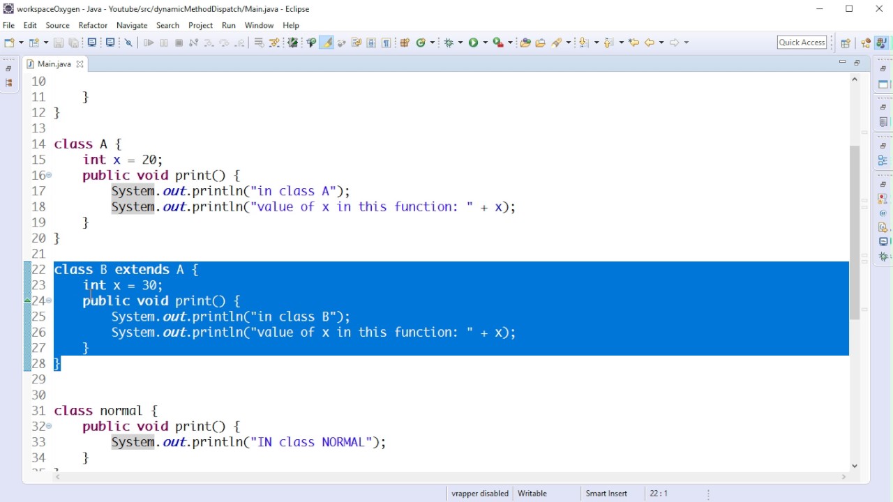 Java Dynamic Method Dispatch Bangla Youtube
