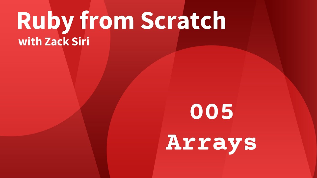 Ruby Arrays 005 Youtube