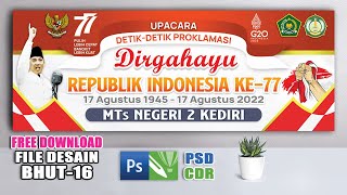 Tutorial Mudah Bikin Desain Banner Hut Ri Ke 77 Spanduk Hut Ri Free