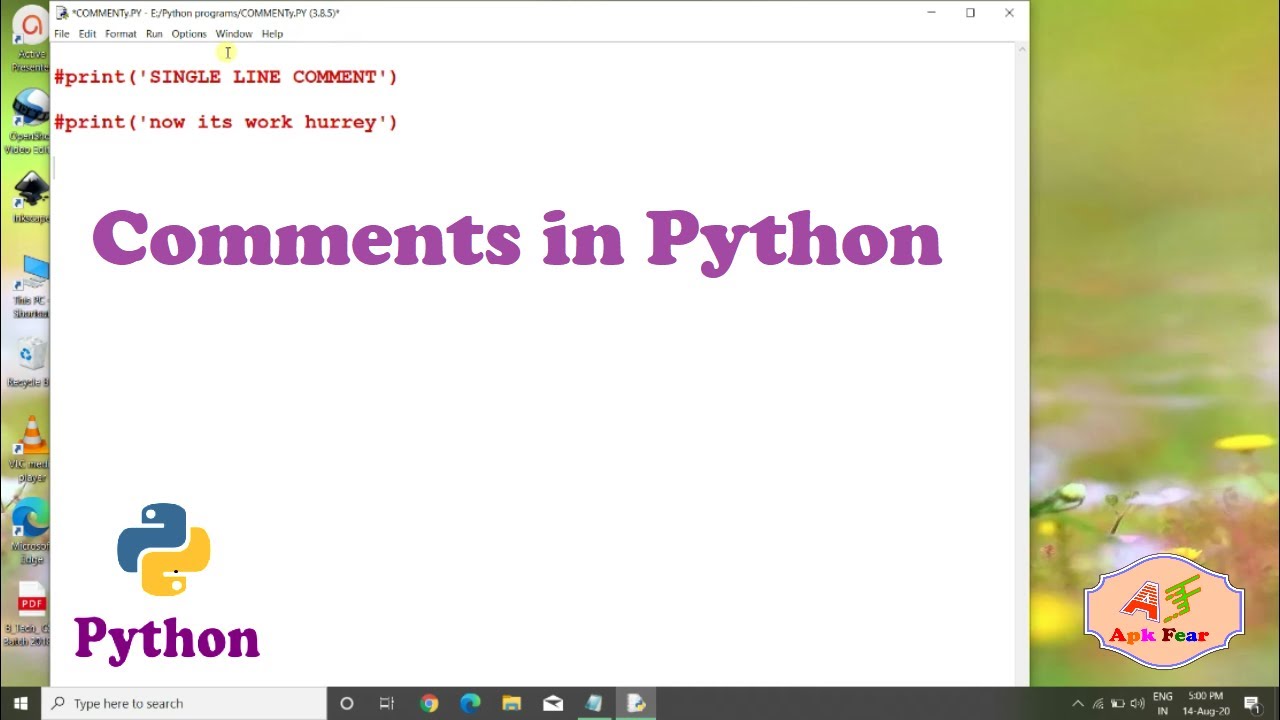 2 How To Use Comment In Python Single Line Multi Lines Comment