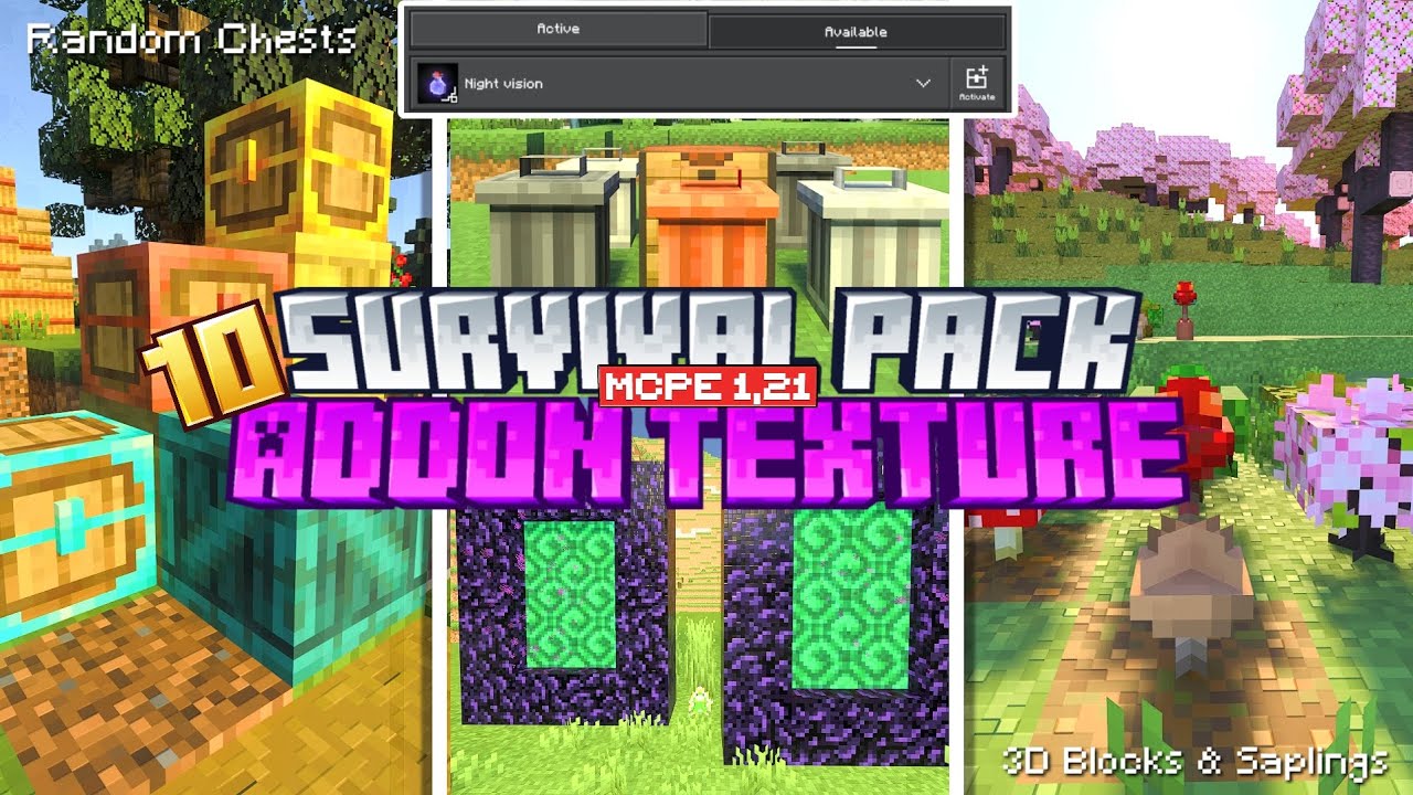 10 Minecraft Bedrock Mcpe 1 21 Useful Addon And Texture Pack For