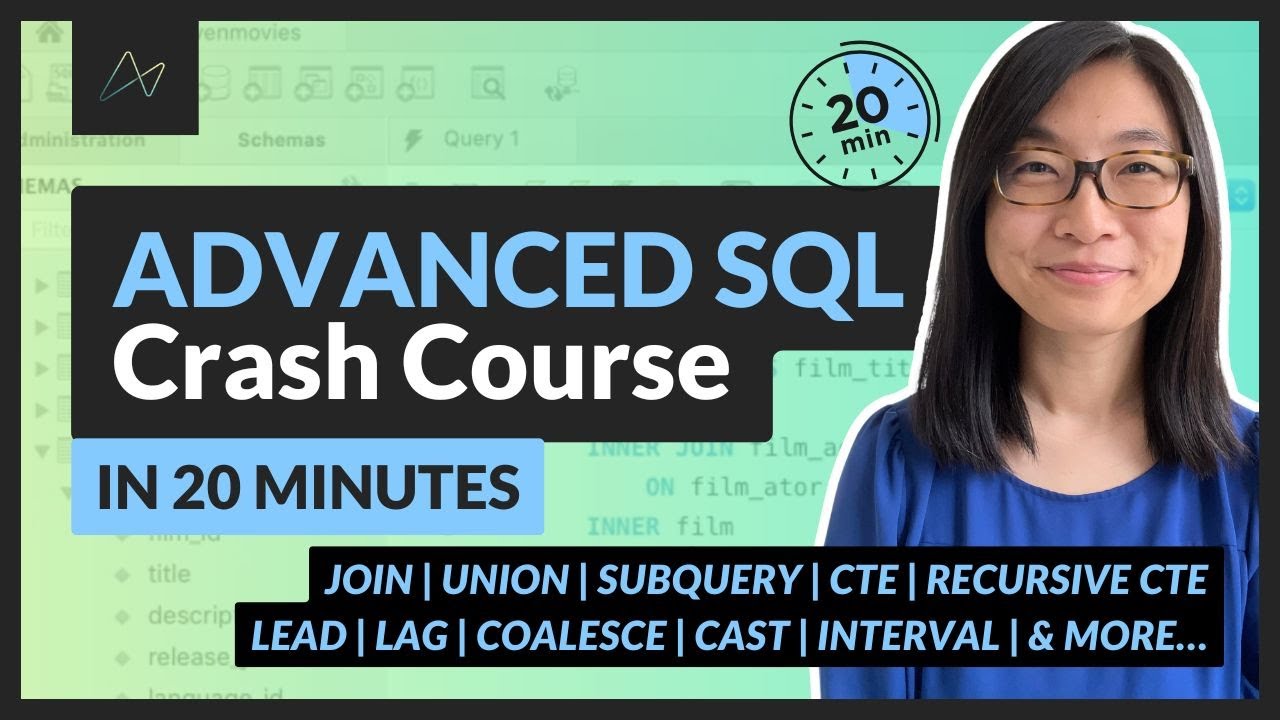 Learn 12 Advanced Sql Concepts In 20 Minutes Project Files Included