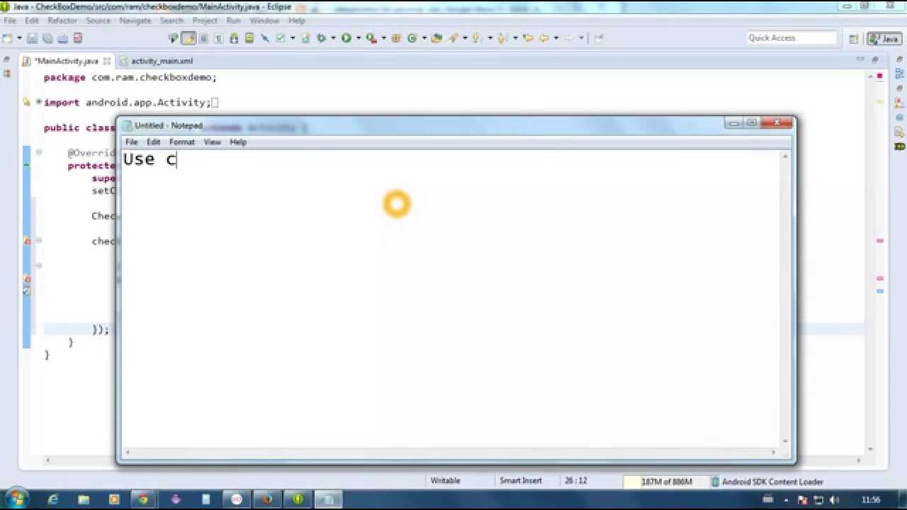Android Tutorials Checkbox Demo Youtube