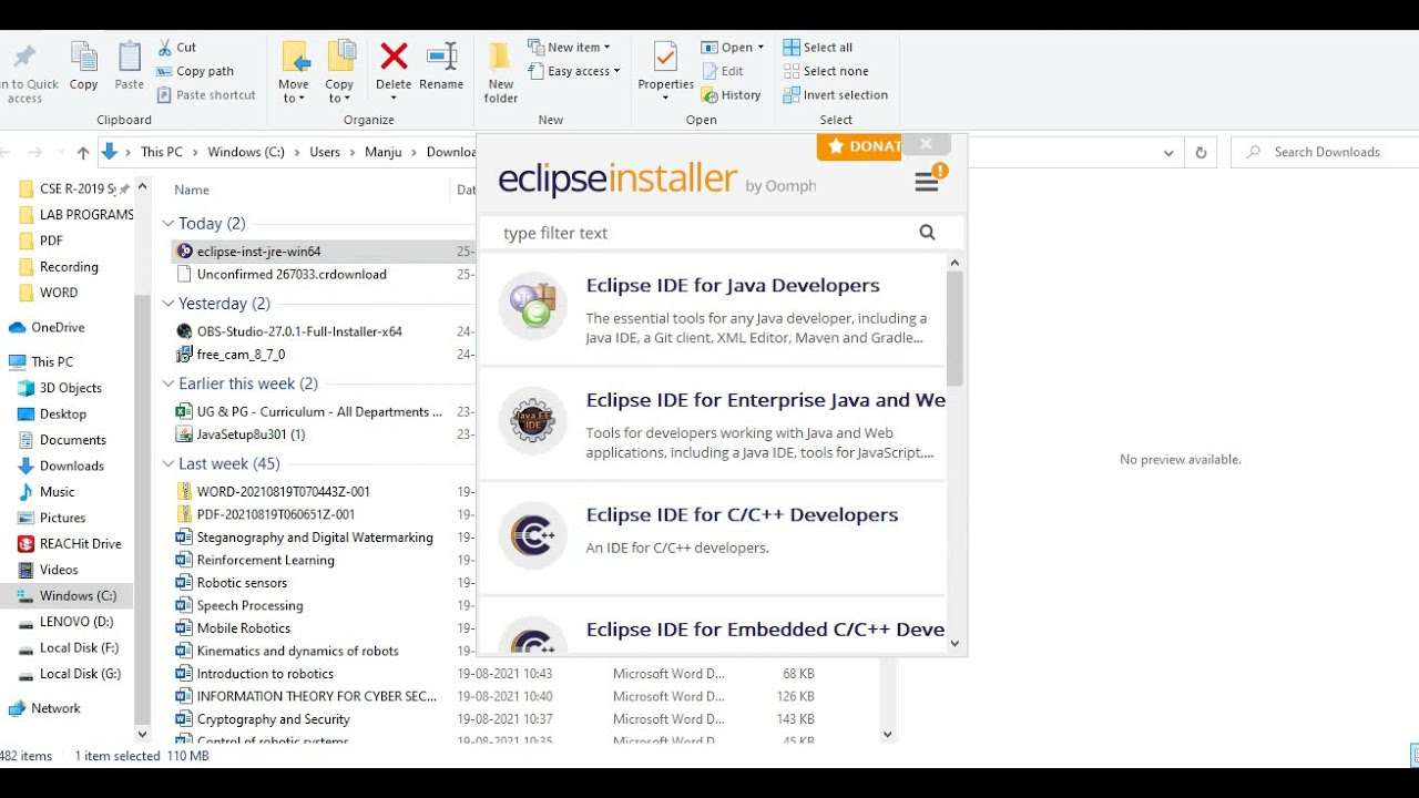 Installation Of Eclipse Youtube