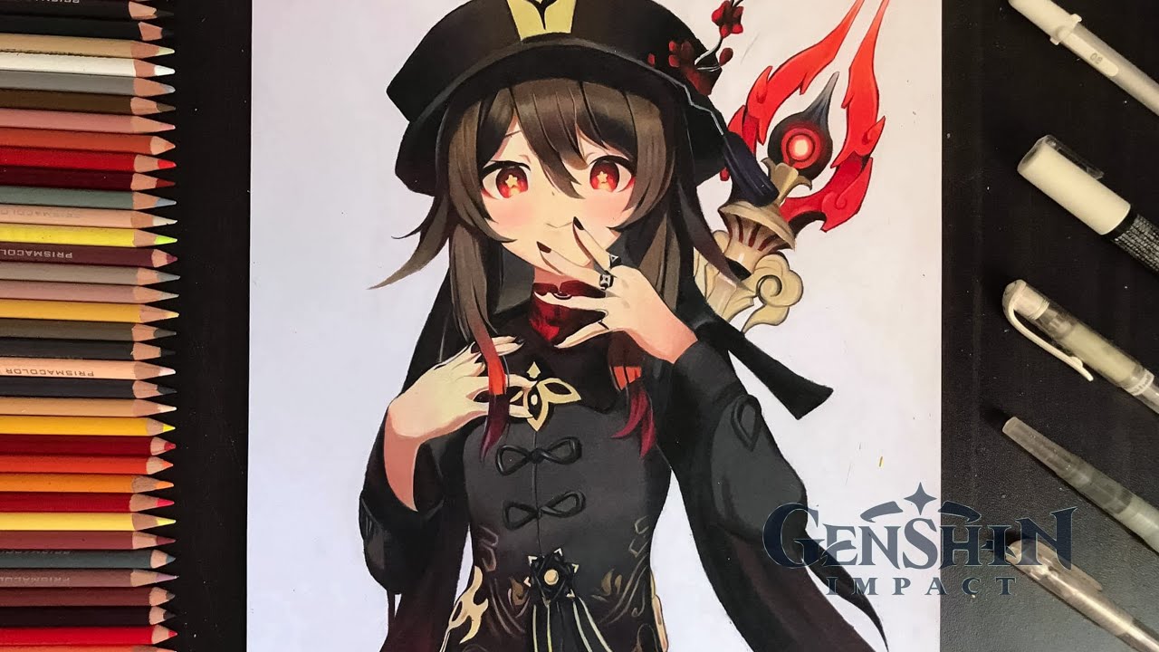 How To Draw Hu Tao Step By Step From Genshin Impact Anime Drawing ...