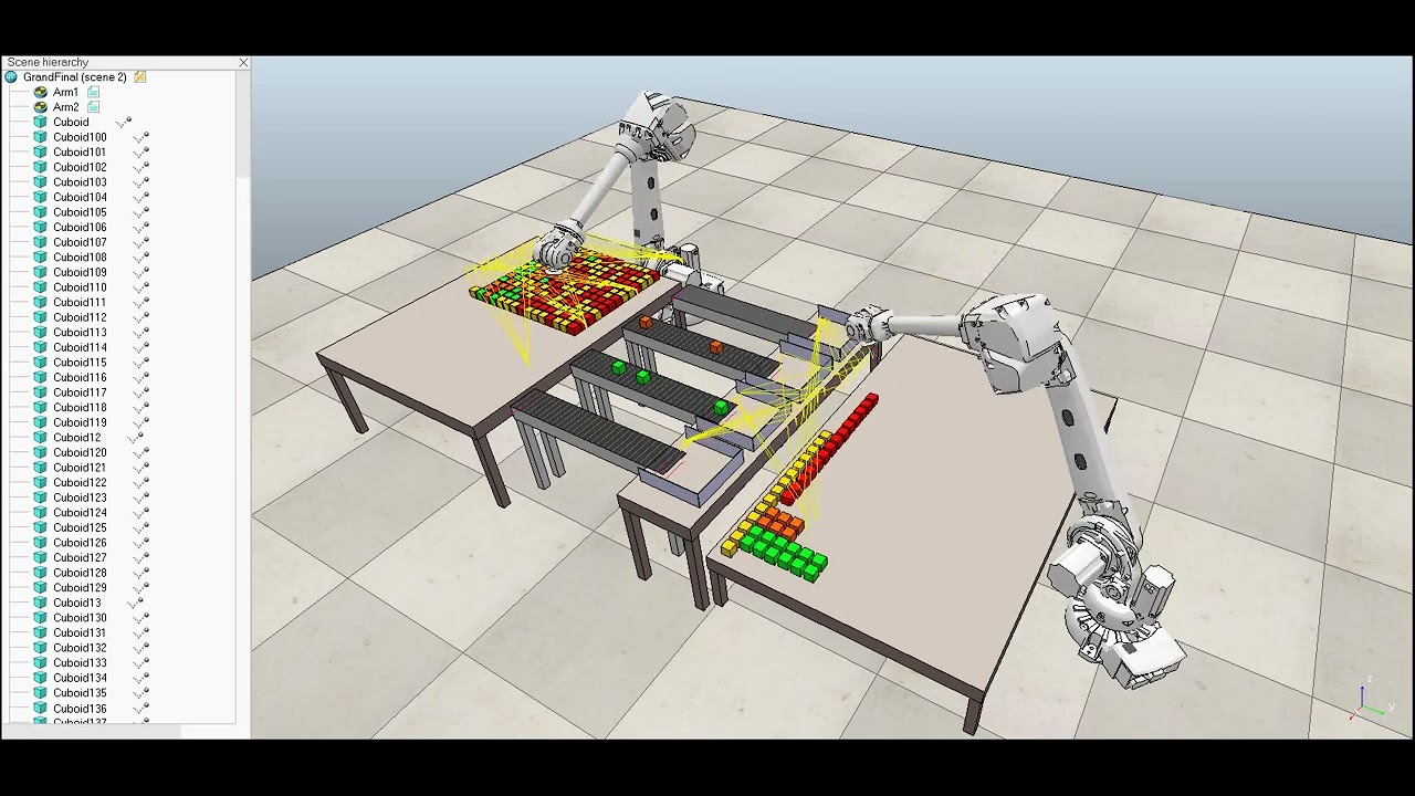 Robot Arm Simulation In Coppeliasim Edu Software Youtube