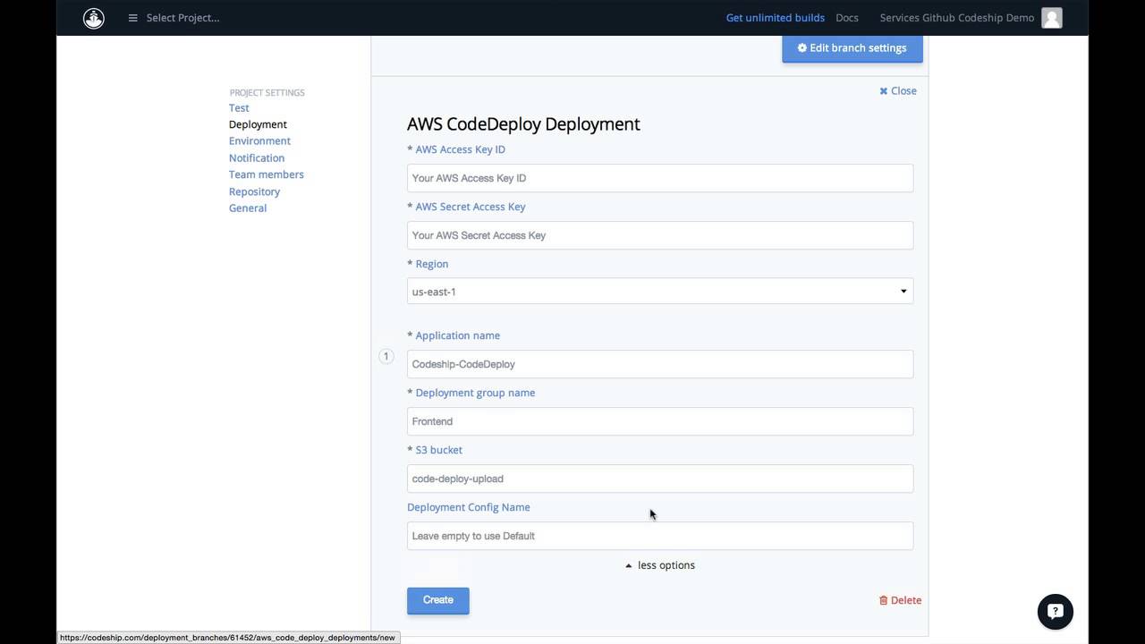 Codeship Aws Codedeploy Integration Youtube