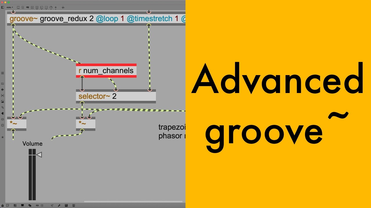 Max Msp Tutorial 9 Groove Redux Clickless Looping Waveform Ui