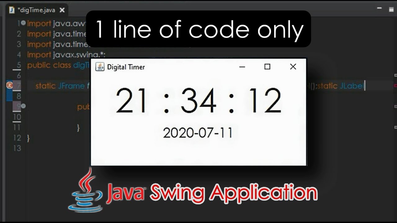 Code Gui Digital Clock Timer In 2 Minutes Raz0229 Youtube
