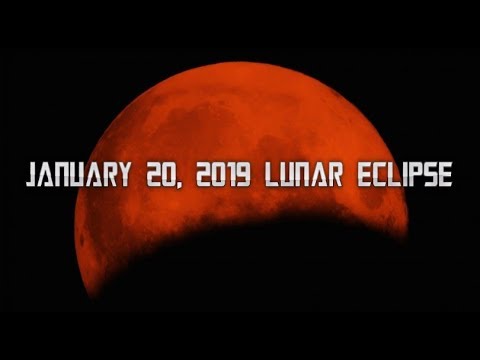 2019 Total Lunar Eclipse Timelapse Blood Moon Jan 20 Vancouver