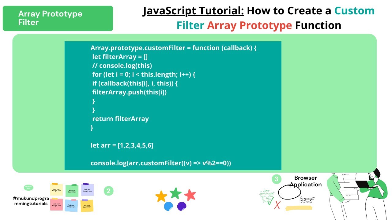 Javascript Tutorial How To Create A Custom Filter Array Prototype