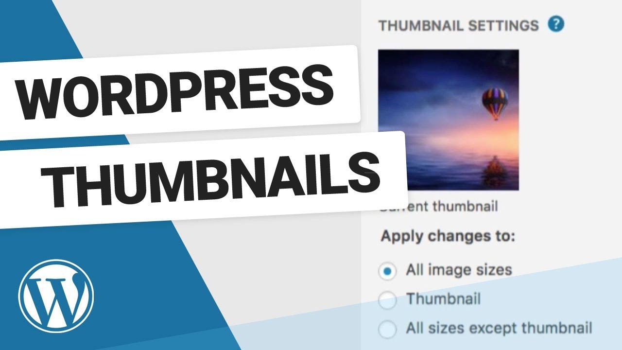 How To Edit Wordpress Thumbnails Youtube