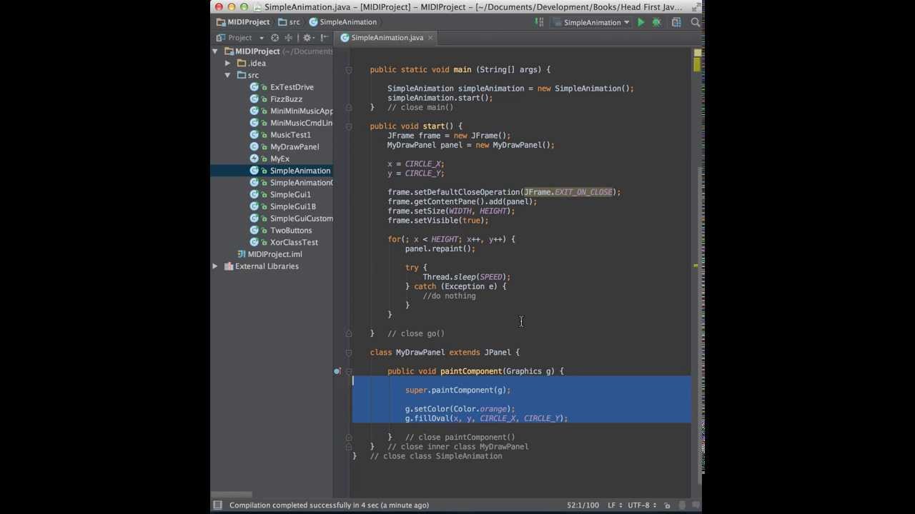 Intellij Idea 13 Ce Java 7 Paintcomponent W W O Super