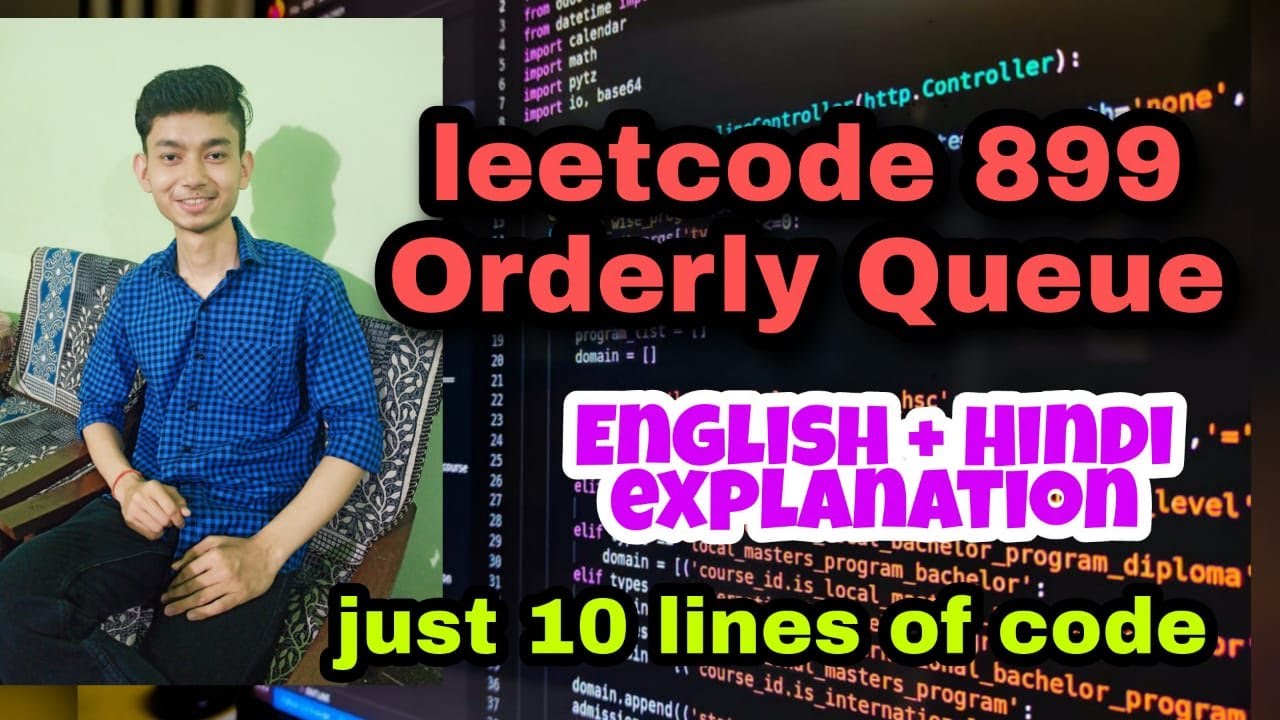 Orderly Queue Leetcode 899 English Hindi Coding Culture Live