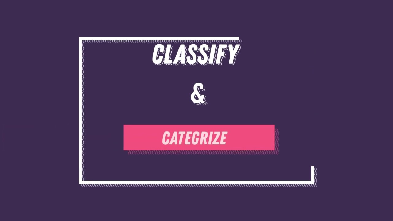 Classify Categorize Youtube