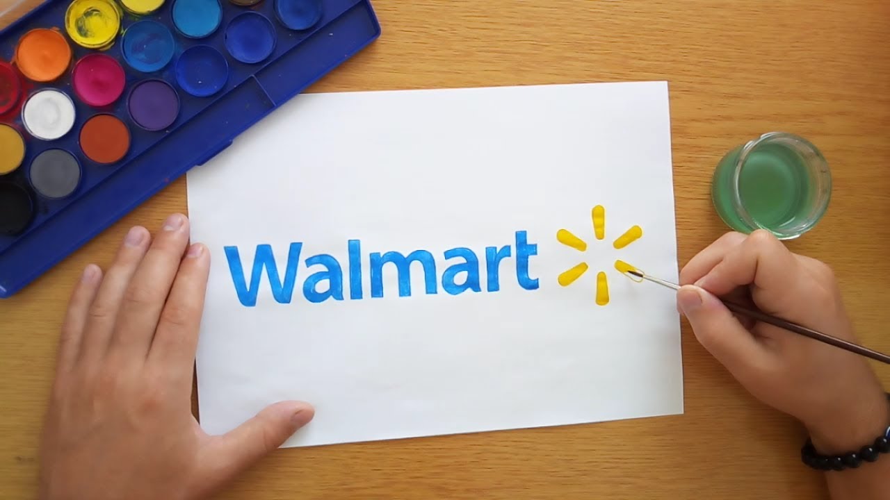 How To Draw A Walmart Logo Logo Drawing Youtube