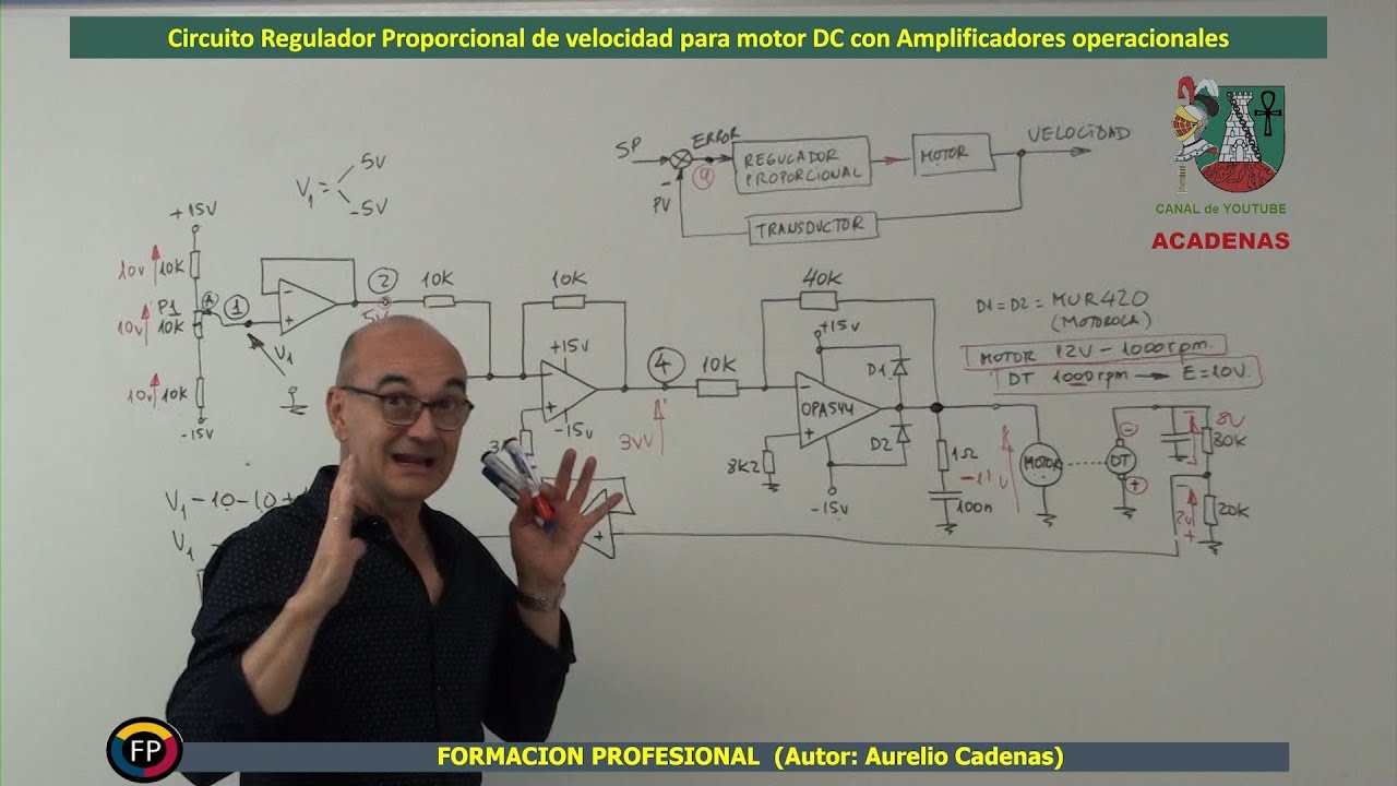 Circuito Regulador Velocidad Motor Dc Con Amplificadores Operacionales