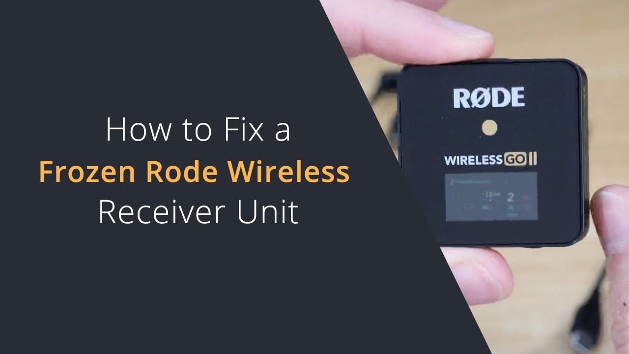 Rode Wireless Go 2 Receiver Frozen And Won T Switch Off Fix Rode