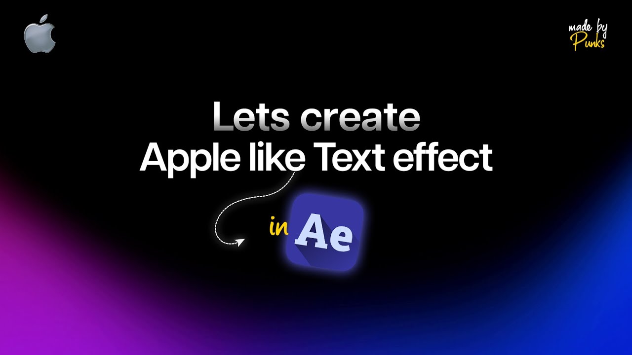 How To Create Apple Like Text Animation In After Effect Youtube