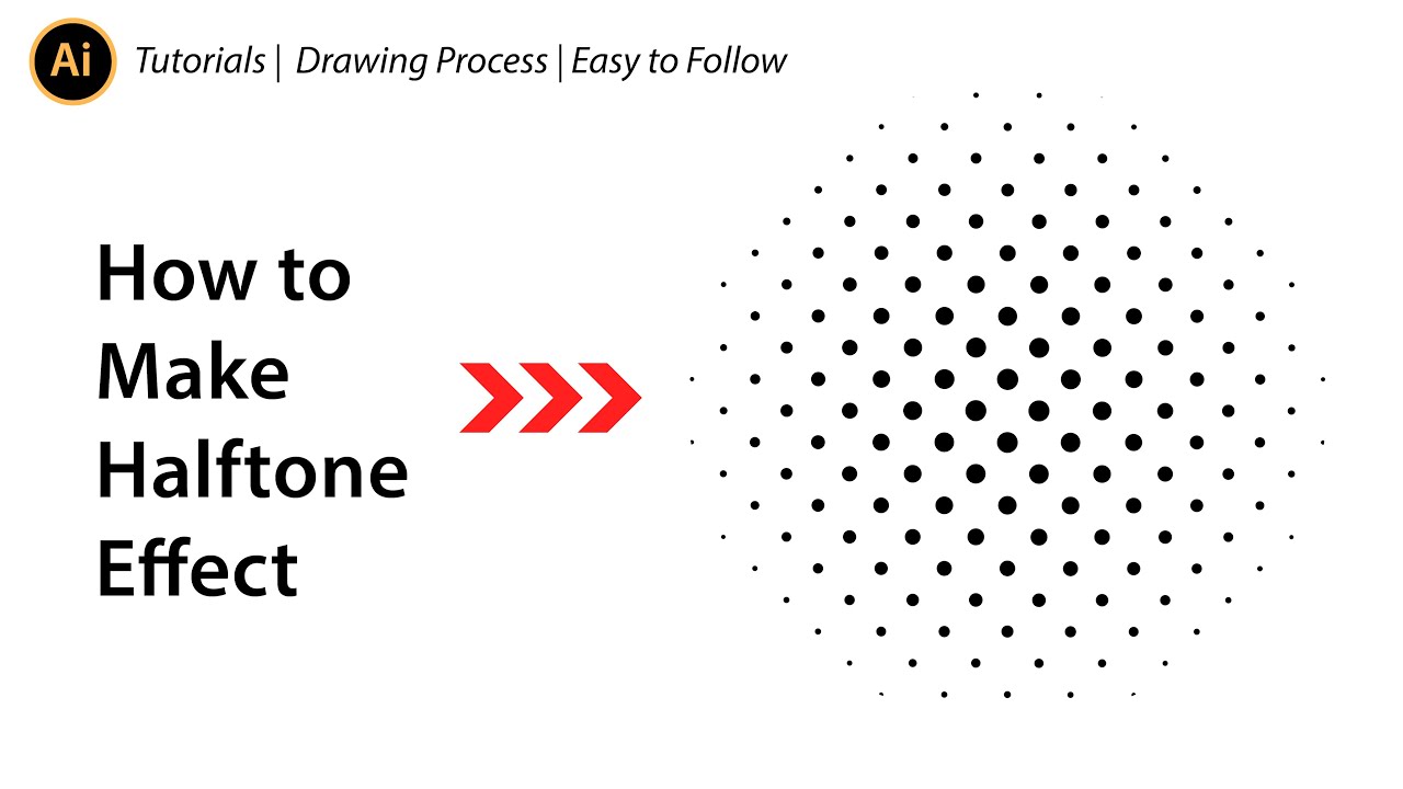 Easy How To Add Halftone Effect In Adobe Illustrator Youtube