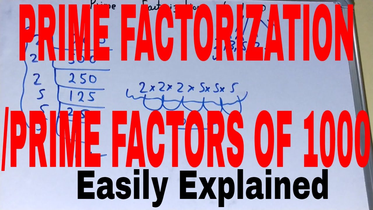Prime Factorization Table 1 1000 Cabinets Matttroy