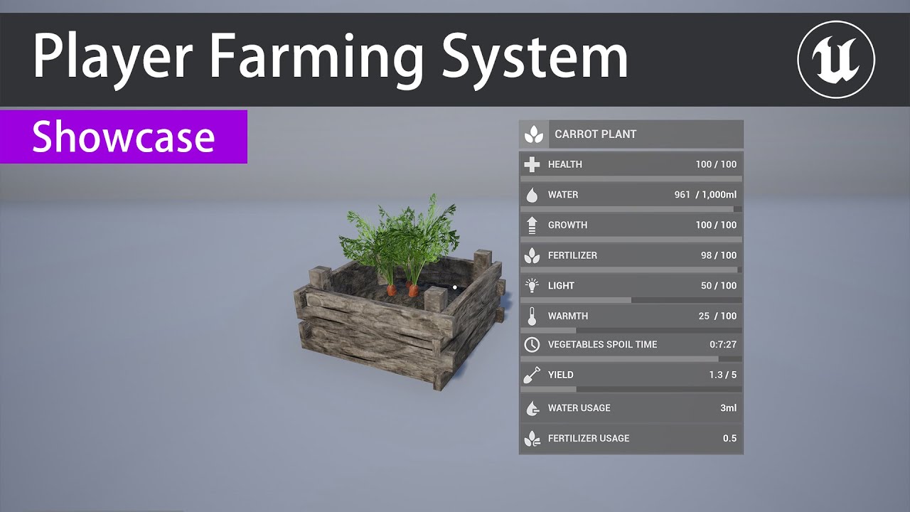 Player Farming System Showcase Youtube