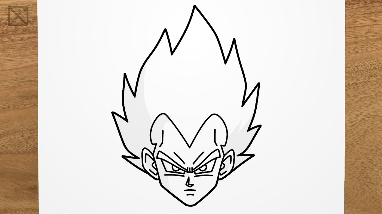 How To Draw Vegeta Dragon Ball Step By Step Easy Youtube