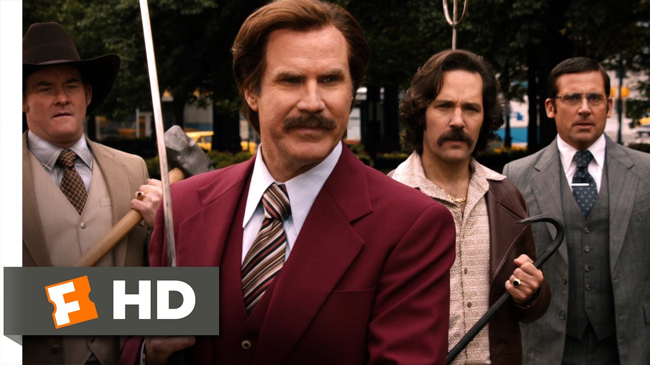 Anchorman 2 The Legend Continues News Team Fighting Words Scene 9