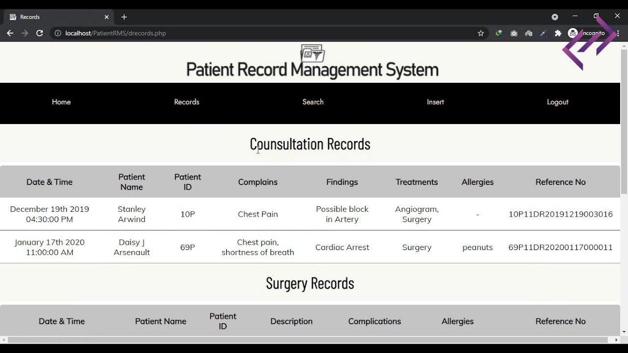 Patient Record Management System In Php Mysql With Source Code
