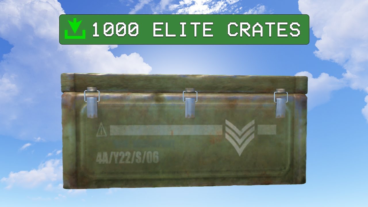 Loot From 1 000 Elite Crates In Rust Youtube