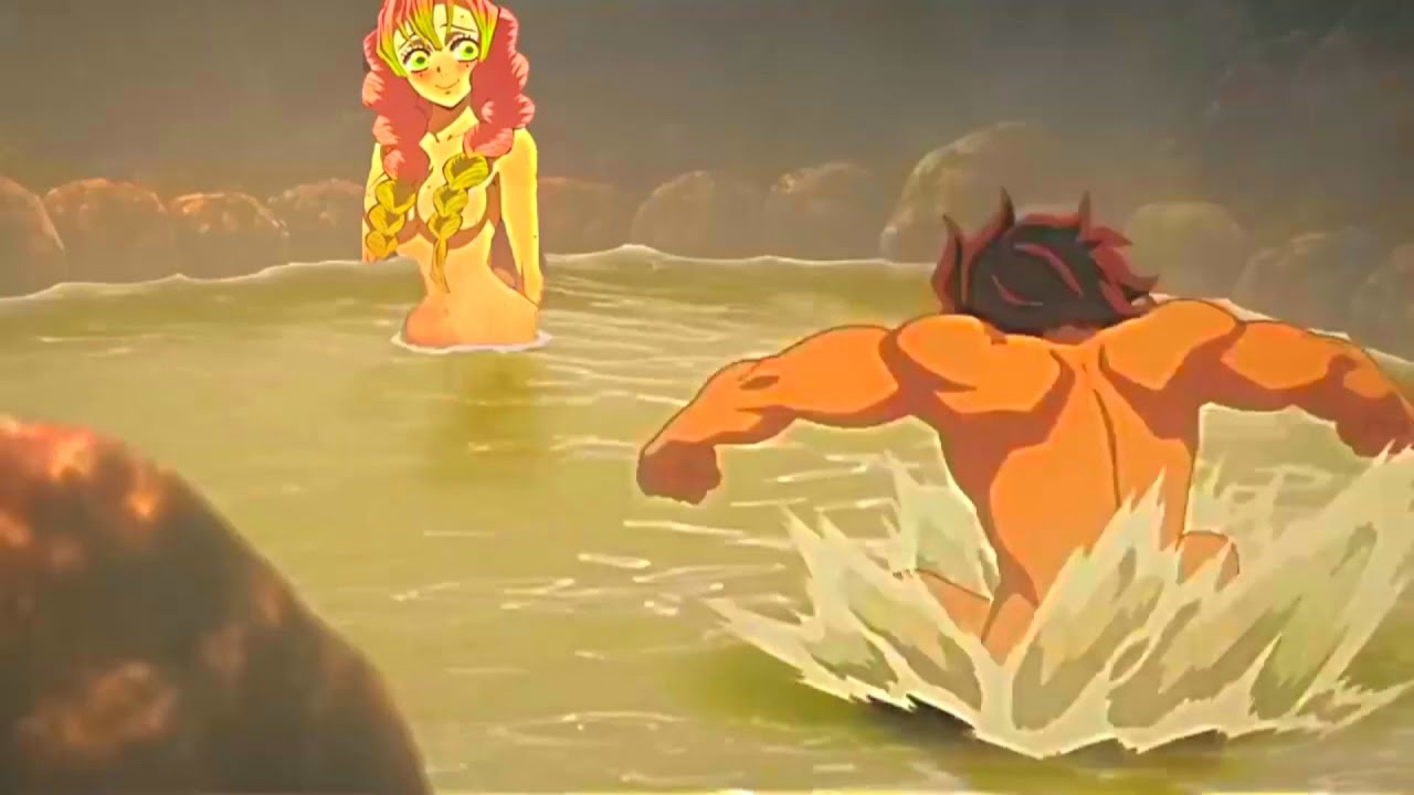 Mitsuri And Tanjiro At The Hot Springs Demon Slayer Season 3 Youtube