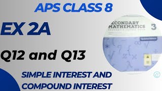 Aps Class 8 Mathematics Ex 2a Q12 And Q13 Simple Doovi
