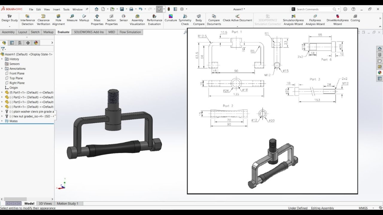 Solidworks Tutorial Exercise 10 Youtube