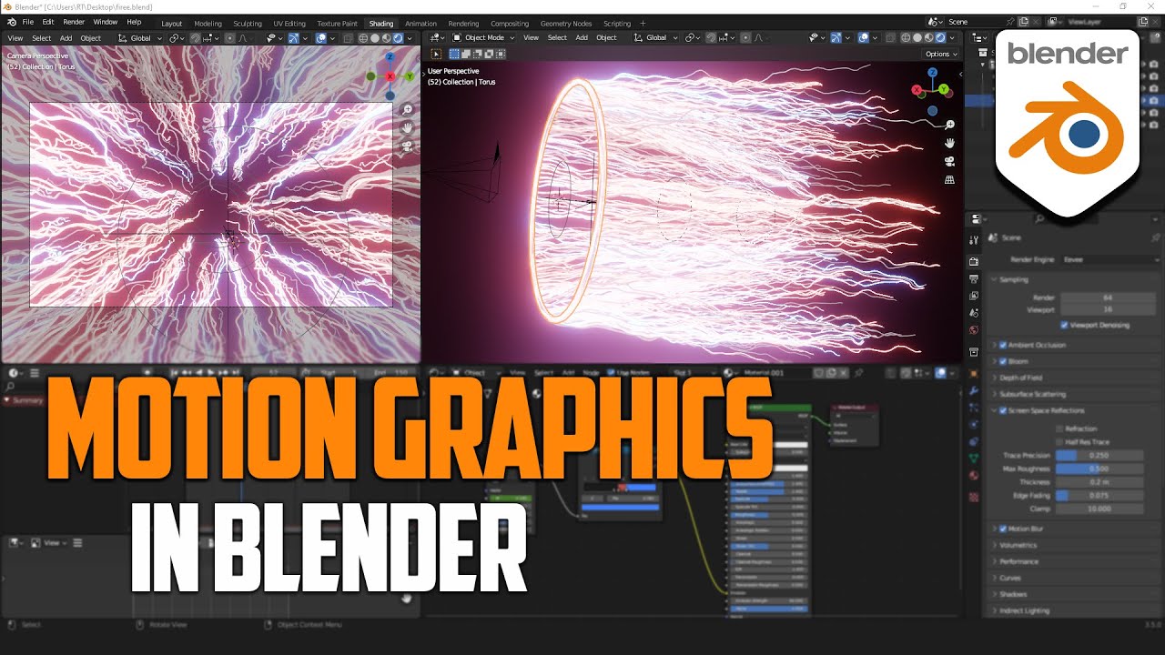 Create Motion Graphics In Blender Blender Tutorial Youtube