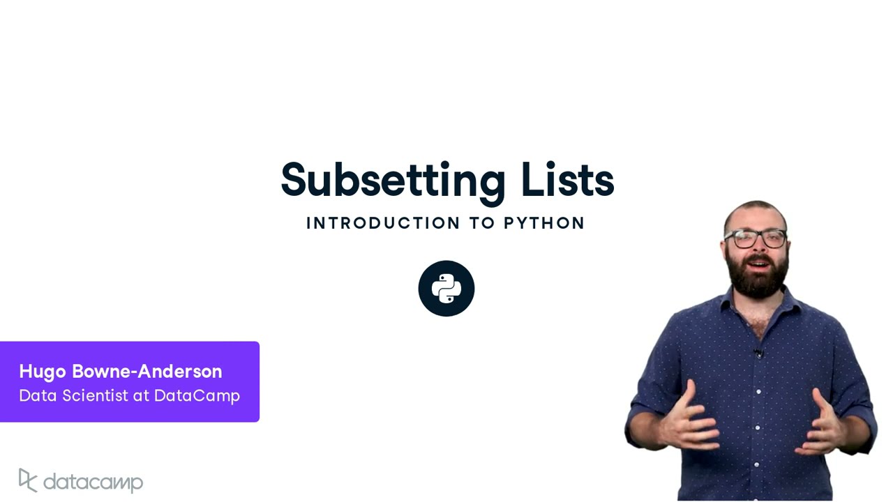 Subsetting Lists Python Youtube
