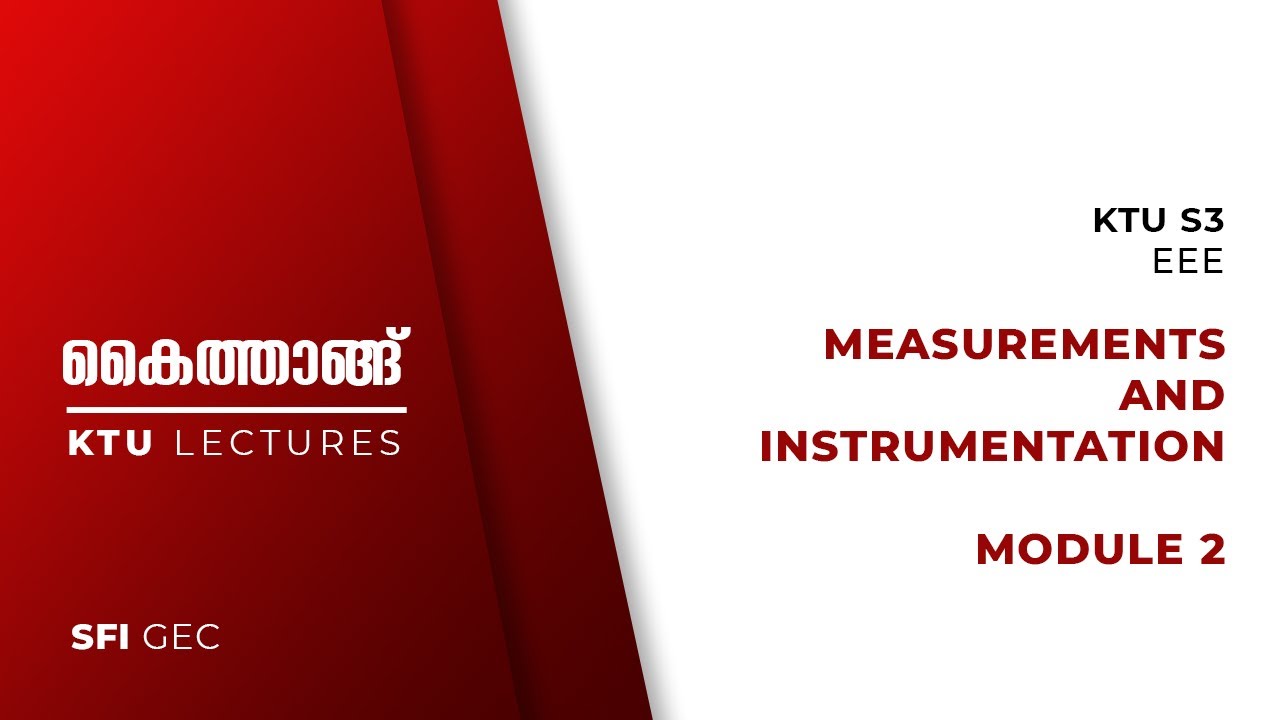 S3 Eee Measurements And Instrumentations Eet203 Module 2 Youtube