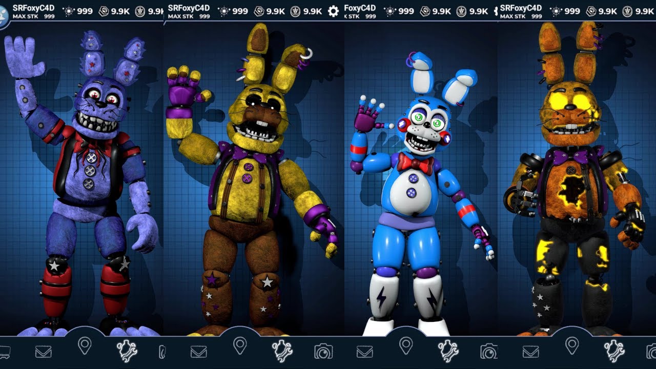 Fnaf Ar Workshop Animations Compilation Bonnie Generations Youtube