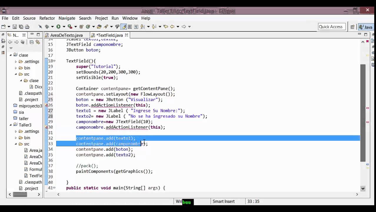 Tutorial Jtextfield Youtube