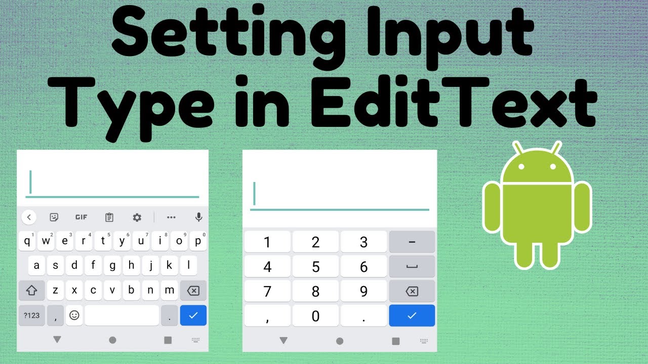 Edittext Input Type Techviewhub Android Studio Youtube