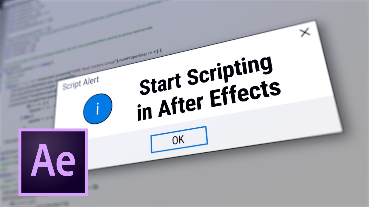 Start Scripting In After Effects Youtube
