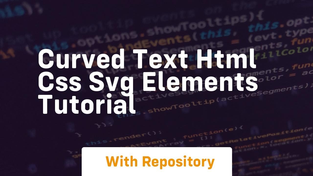 Curved Text Html Css Svg Elements Tutorial Youtube