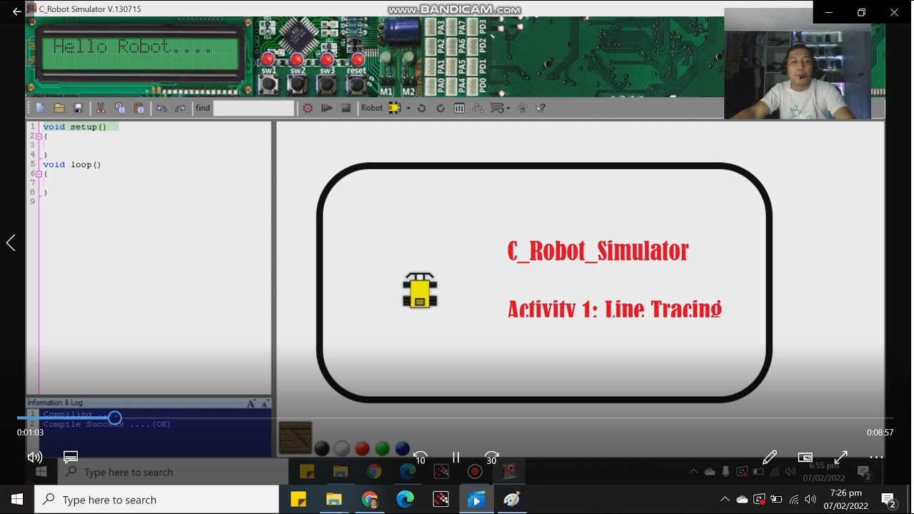 C Robot Simulator Activity 0 Line Tracing Advance Youtube
