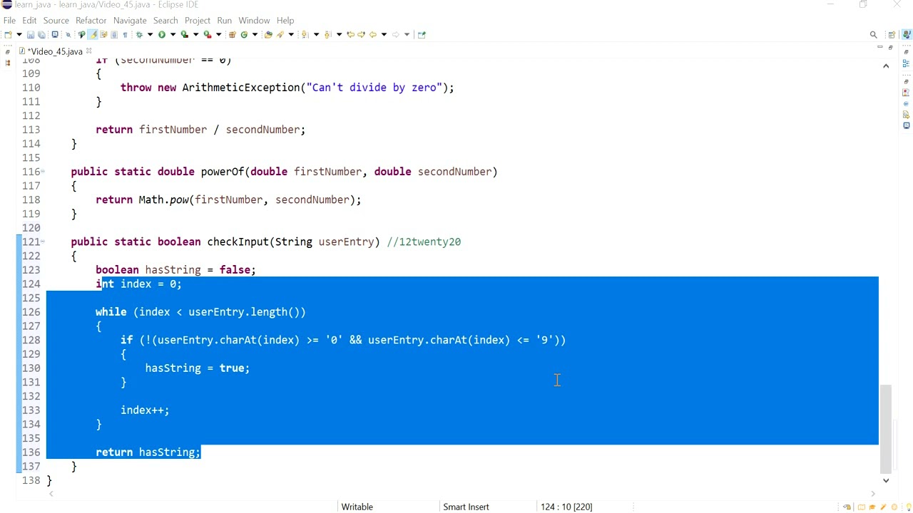 Java 45 Handle Inputmismatchexception When String Is Input Instead Of